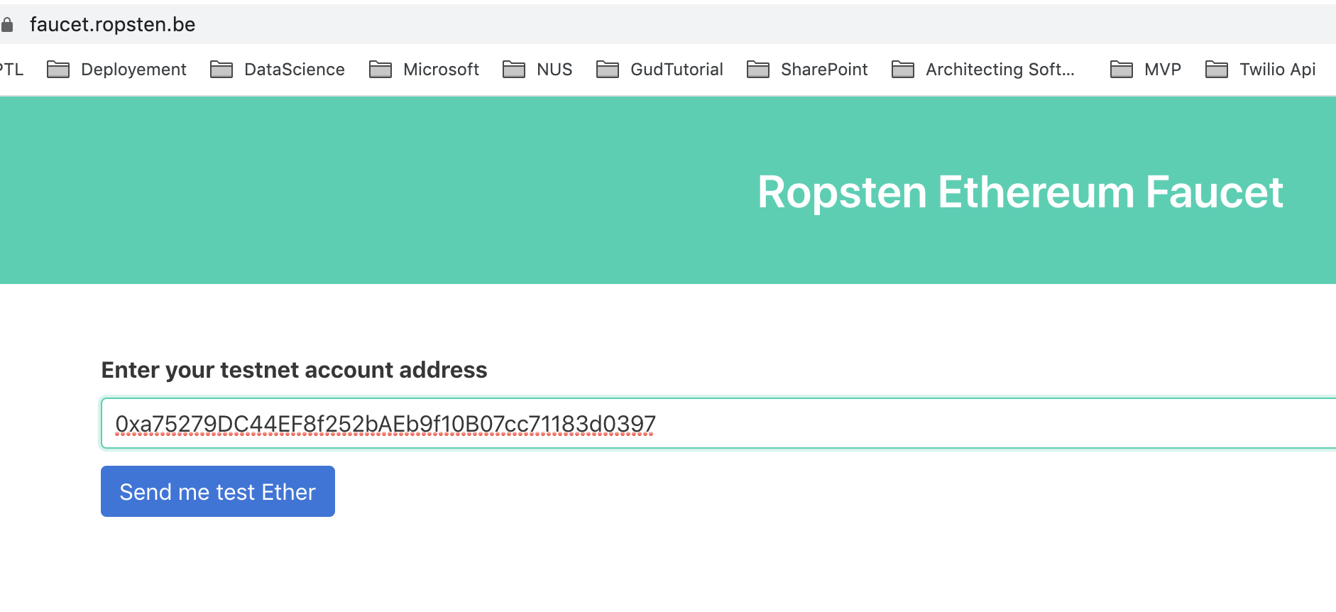 Load Test Ether For Ropsten Network In Metamask Blog