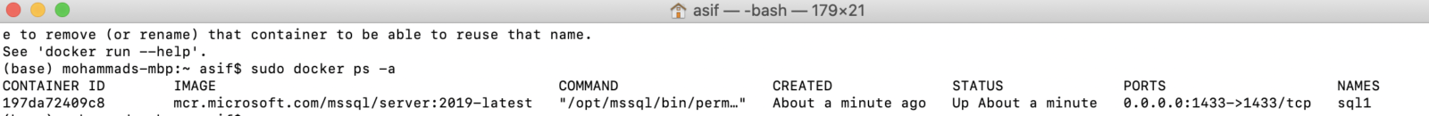 Connect MSSql Server on Mac with Azure Data Studio using Docker – BLOG
