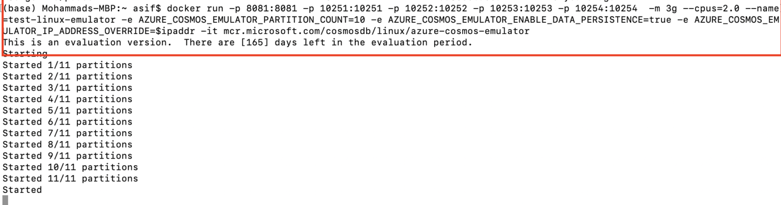 Run CosmosDB emulator locally using docker – BLOG