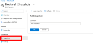 Create and Restore File Share Snapshots in Azure – BLOG