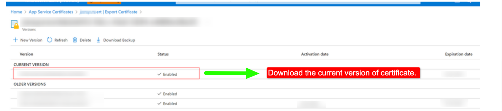 Export an App Service Certificate from Azure Key Vault and Setup Password to use Azure VM,On ...