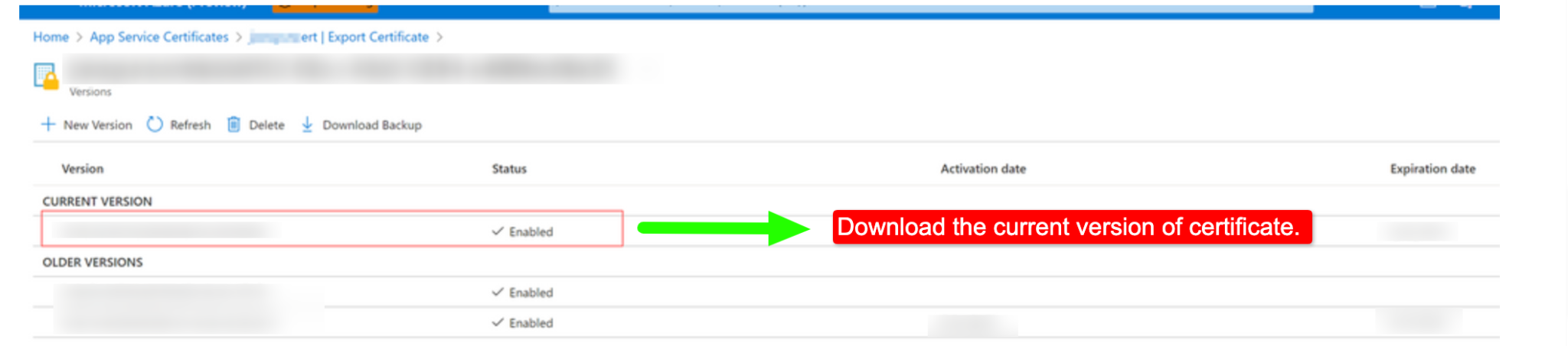 Export An App Service Certificate From Azure Key Vault And Setup Password To Use Azure Vmon